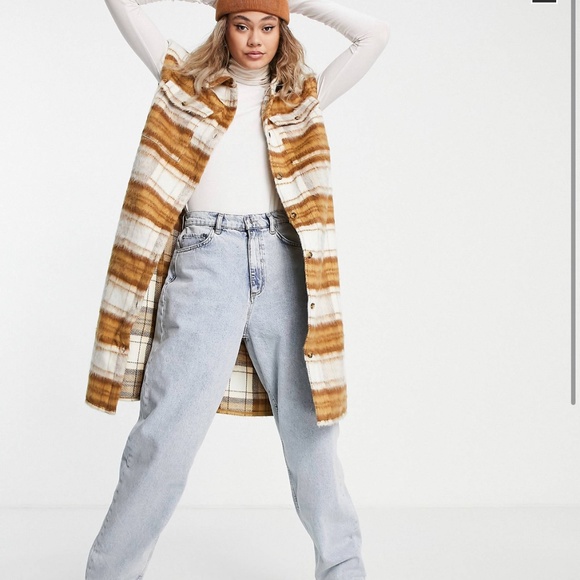 Noisy may | Tops | Noisy May Longline Sleeveless Shacket Plaid Shirt ...